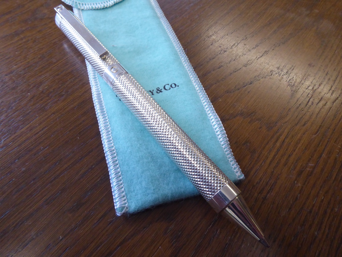 A Tiffany & Co Diamond Point Silver Ballpoint Pen