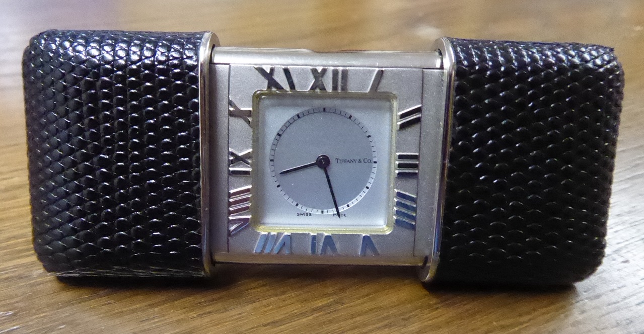 A Tiffany & Co Atlas Travel Alarm Clock